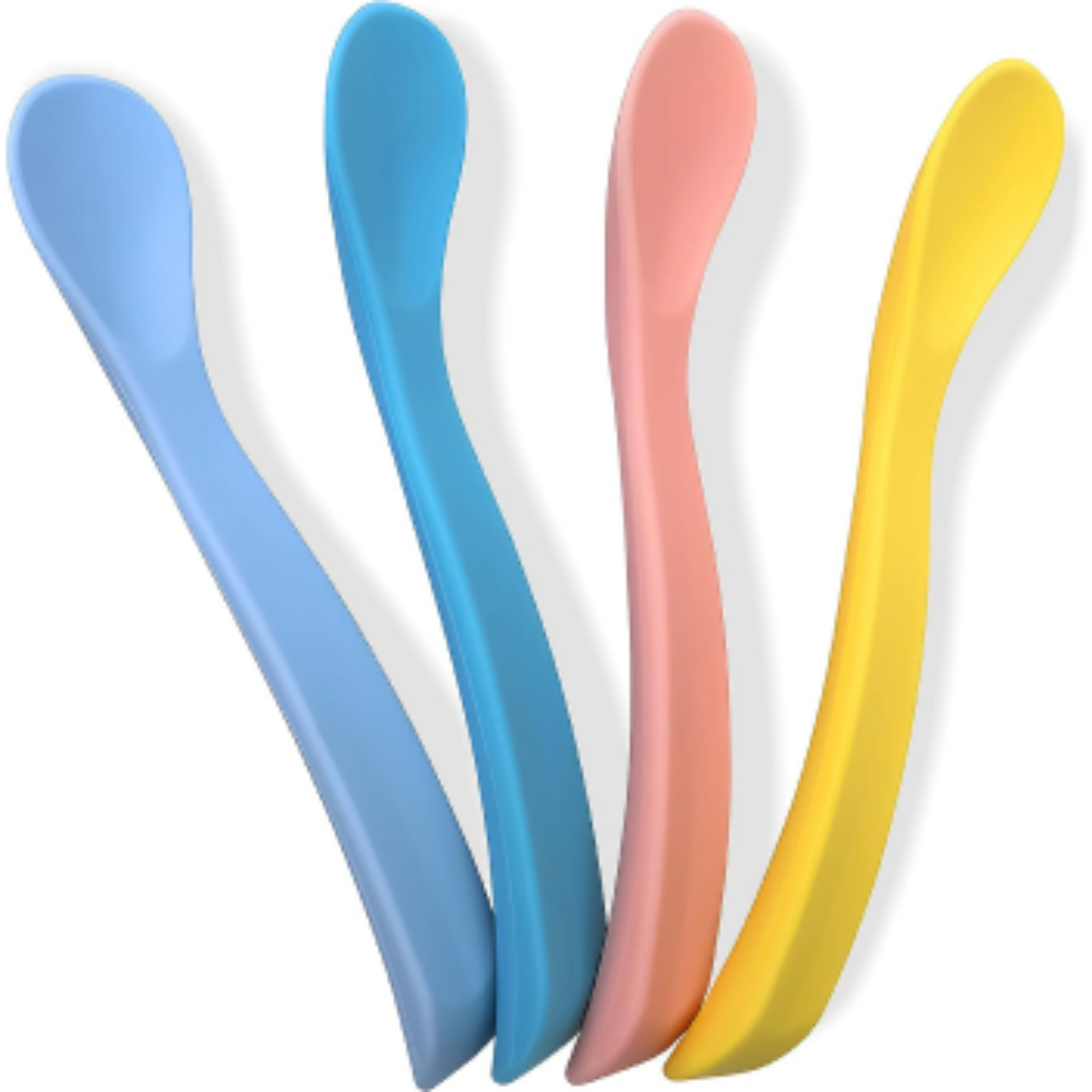 4X Baby lepeltjes BPA vrij - Babylepel siliconen - Lepels voor Leren ...